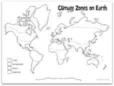 Color A Map of Climate Zones - Layers of Learning