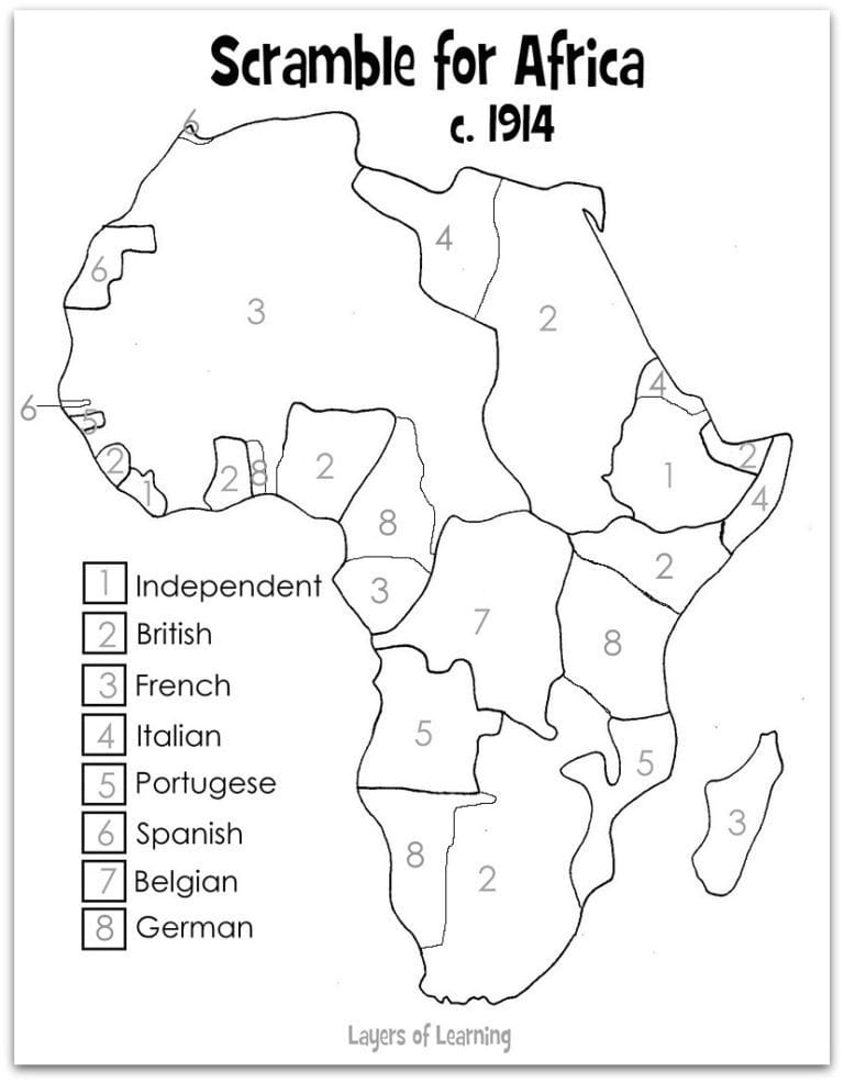 Scramble For Africa Map - Layers of Learning