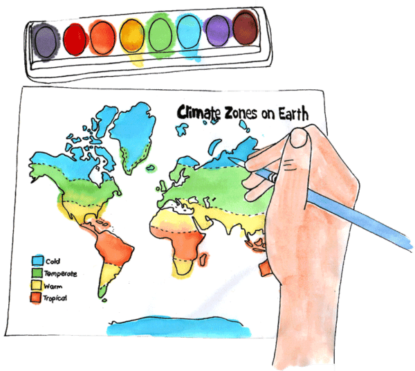Color A Map of Climate Zones - Layers of Learning