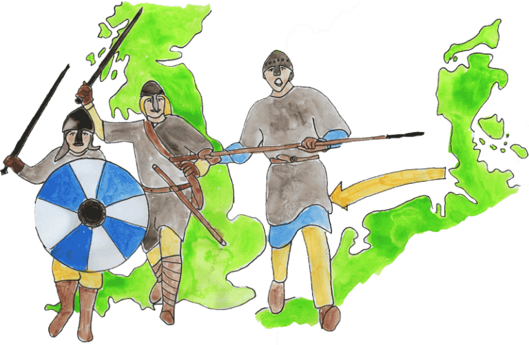 Color the Free Printable Map of Anglo Saxon Kingdoms