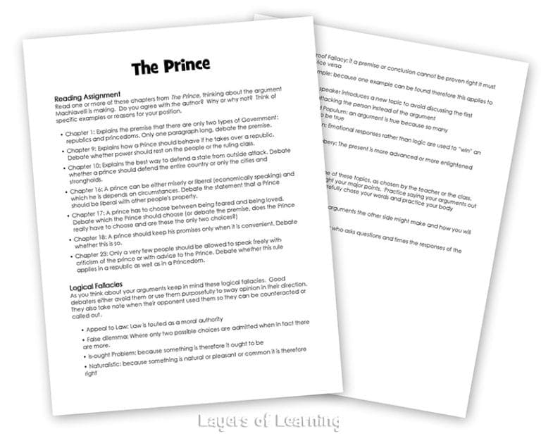 Book Project: The Prince - Layers of Learning