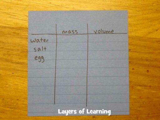 Floating Eggs Experiment - Layers of Learning