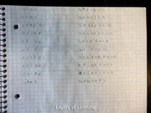 Learning to Write Number Words - Layers of Learning