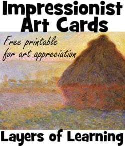Free Printable Art Cards For Art Appreciation - Layers of Learning
