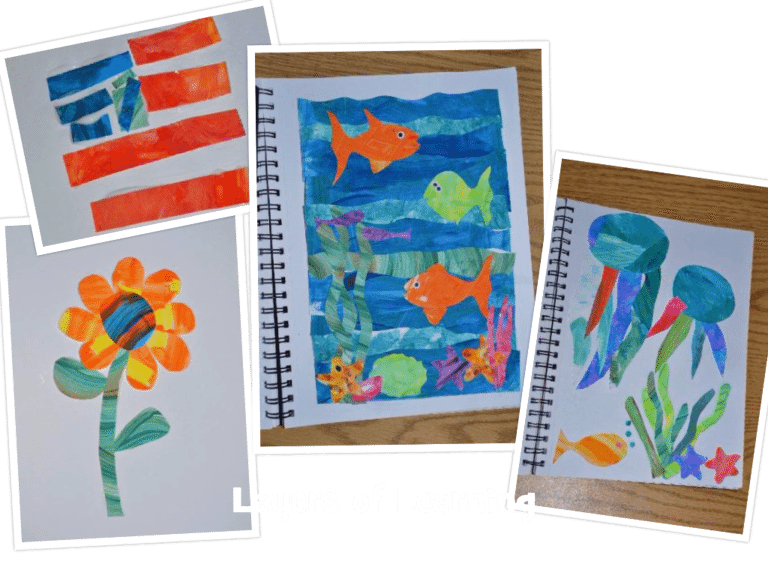 How To Create Painted Collage Art With Your Kids - Layers of Learning