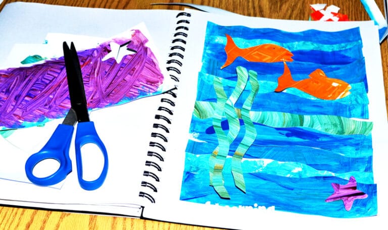 How To Create Painted Collage Art With Your Kids - Layers of Learning