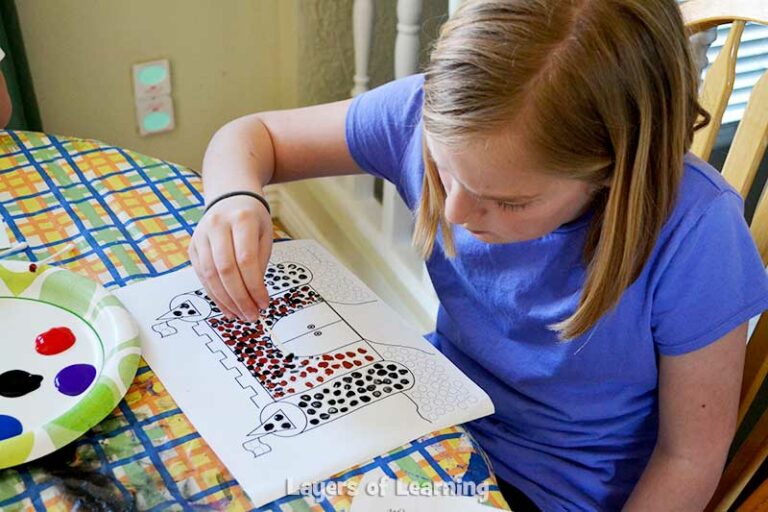 How to Paint Pointillism Style Art - Layers of Learning