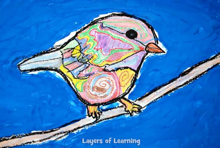 How to Paint a Colorful Audubon Bird - Layers of Learning