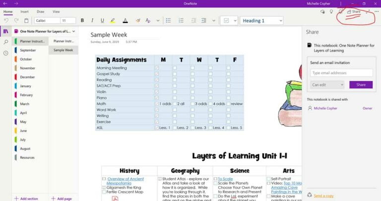 Layers of Learning OneNote Planner - Layers of Learning