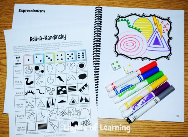 An Effortless Roll-A-Kandinsky Expressionist Art Lesson